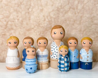 Peg People Family - Etsy