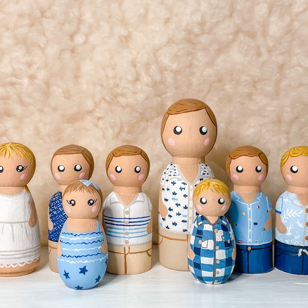 Peg People Family - Etsy