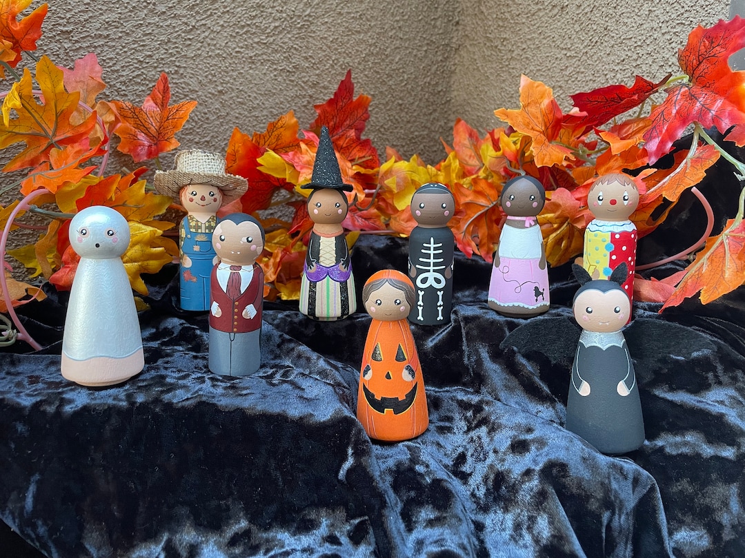 Trick-or-treat Kids | Halloween Peg Doll Set | Trick-or-treat | Ghost ...