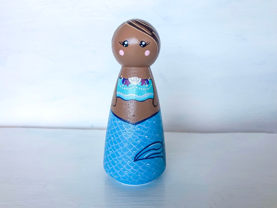 Mermaid Peg Dolls | Mermaid | Magical | Mermaid Gift | Mermaid Decor ...