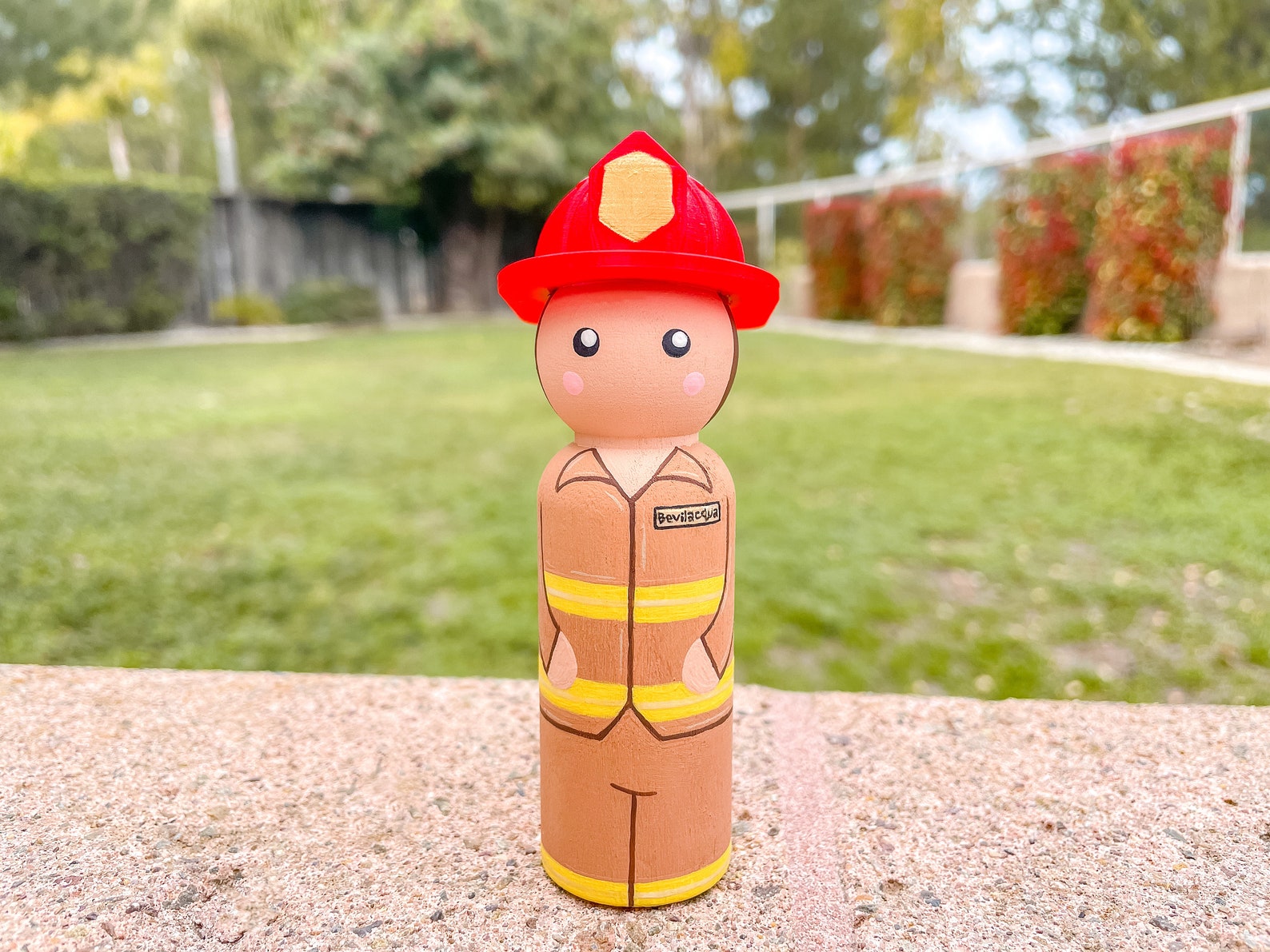 Firefighter Peg Doll | Firefighter | Firefighter Gift | Firefighter ...