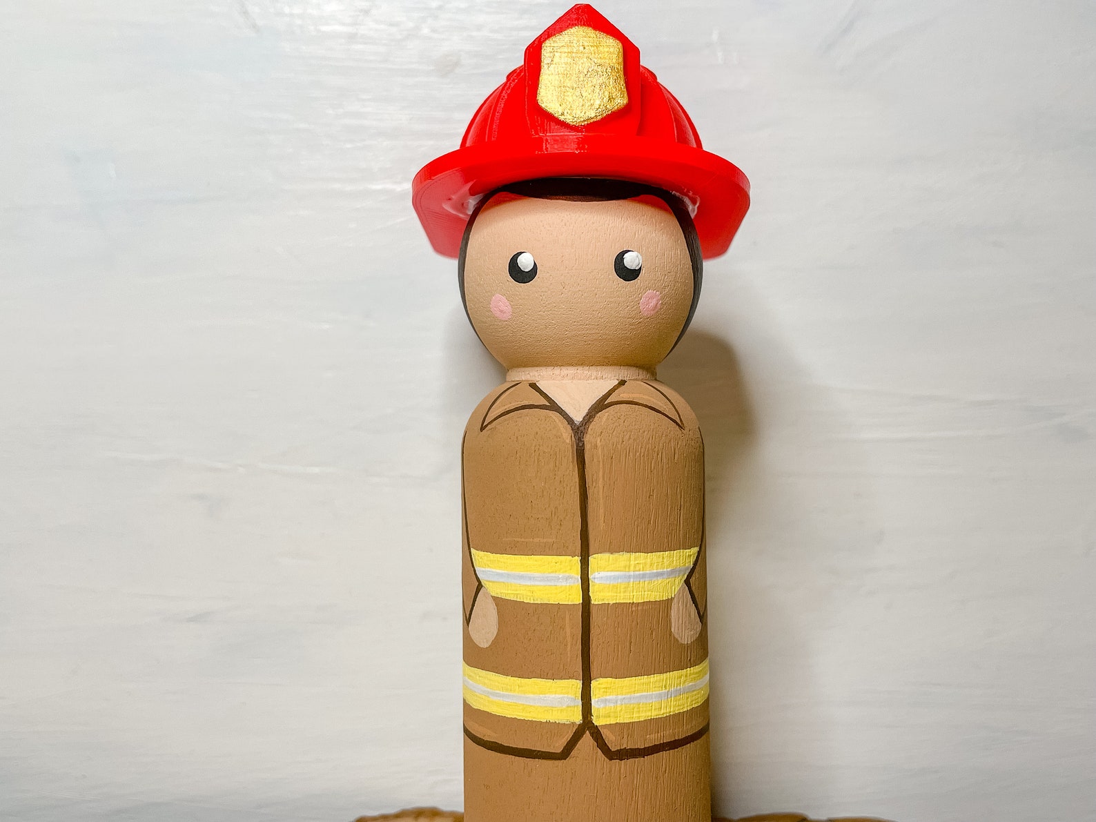 Firefighter Peg Doll | Firefighter | Firefighter Gift | Firefighter ...