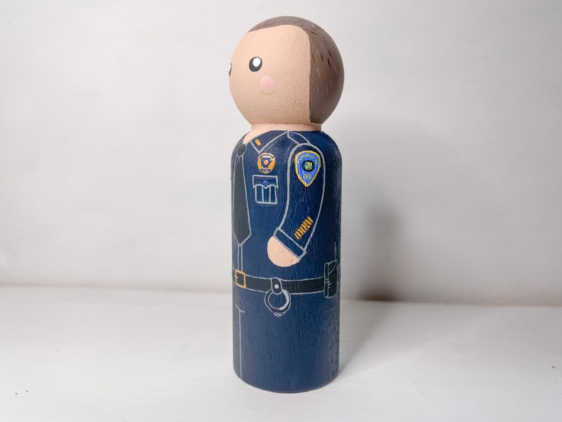 Police Officer Peg Doll Police Police Officer Police - Etsy
