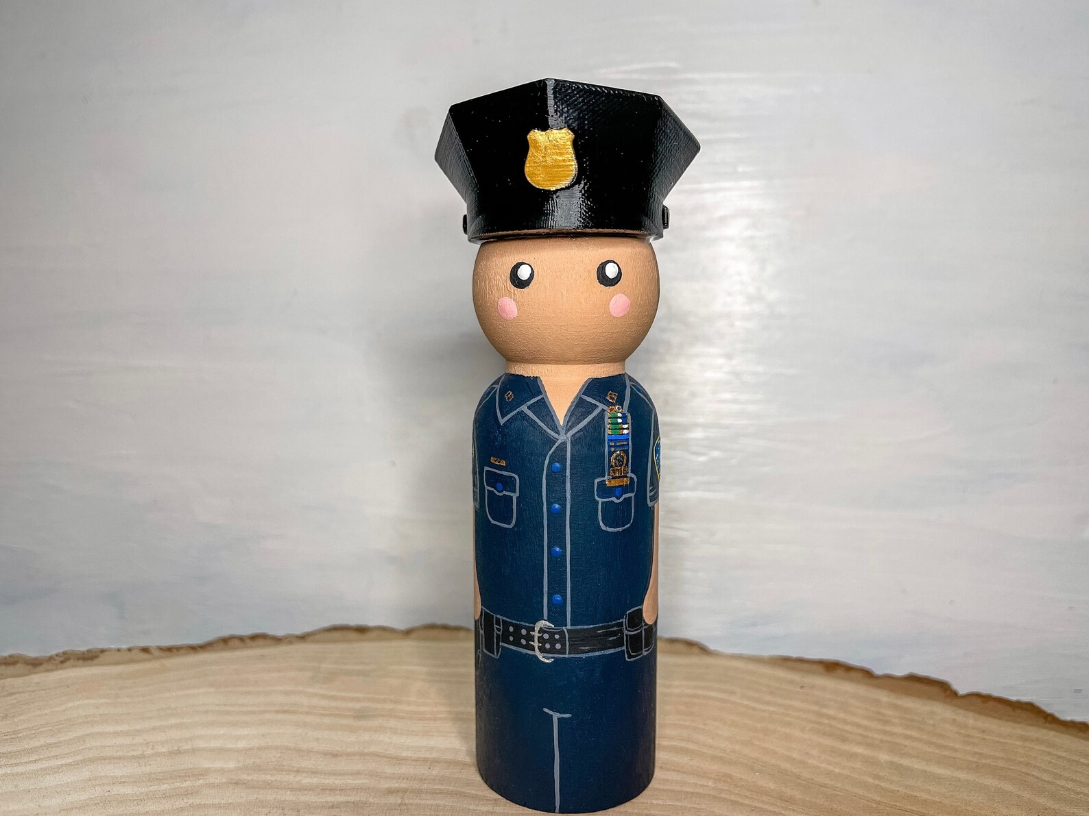 Police Officer Peg Doll Police Police Officer Police - Etsy