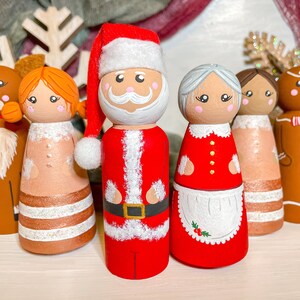 Christmas 2020 Peg Doll Set | Mr. and Mrs. Claus | Elves | Reindeer ...