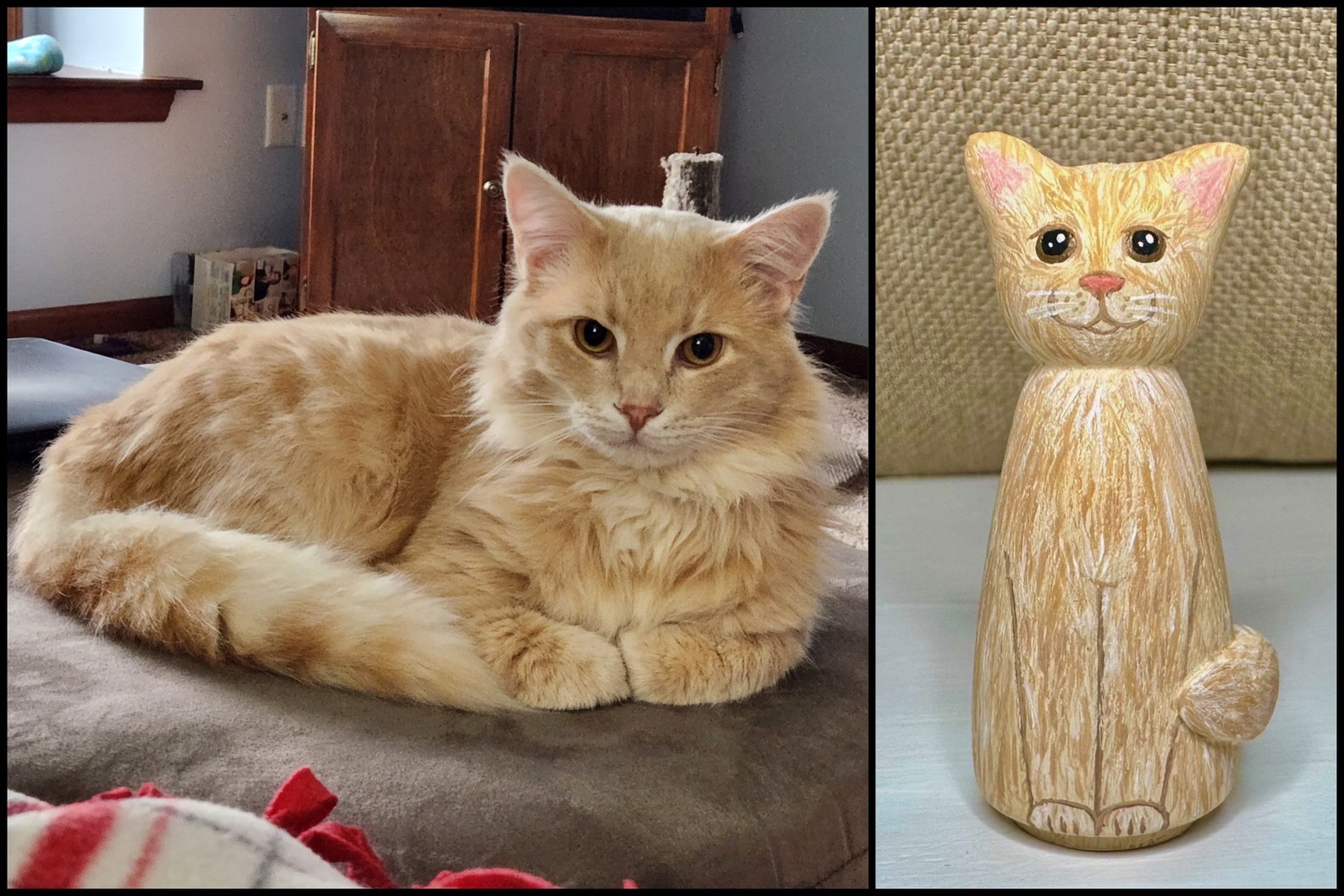 CUSTOM Cat Peg Doll | Pet | Personalized Pet Peg Doll | Hand Painted ...