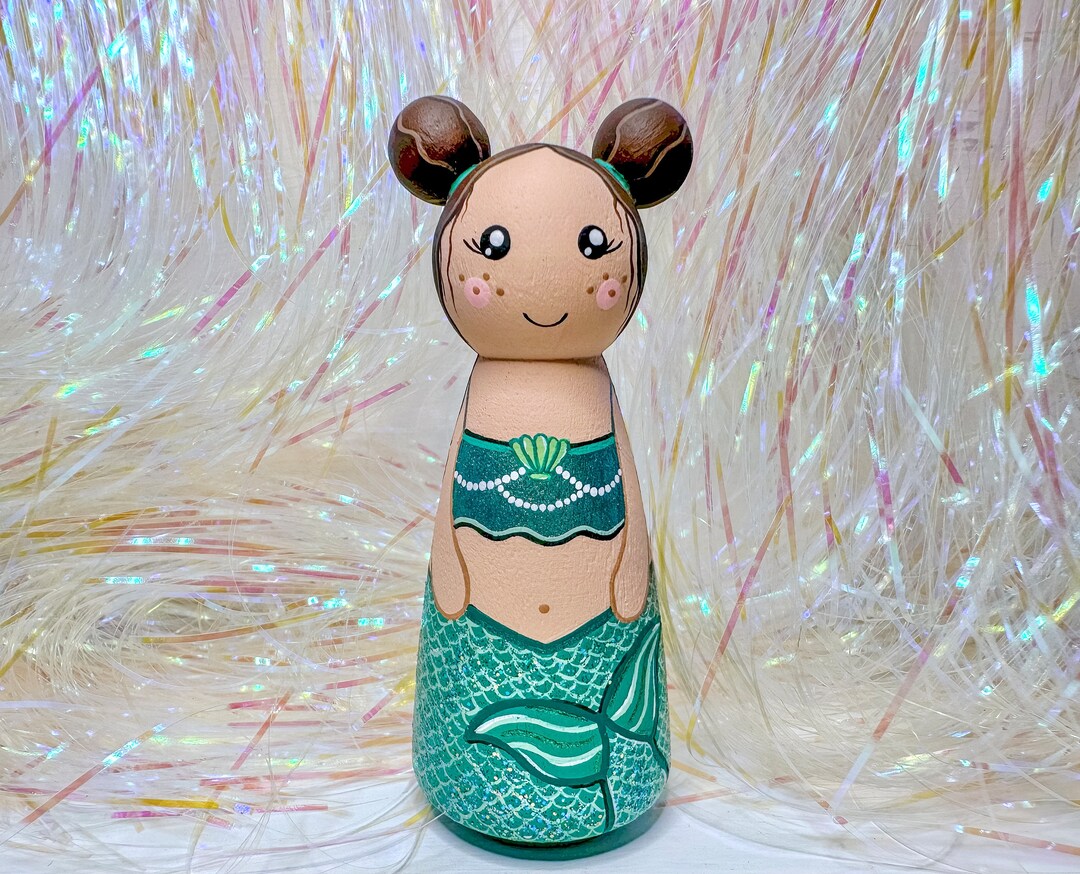 Mermaid Peg Dolls | Mermaid | Magical | Mermaid Gift | Mermaid Decor ...