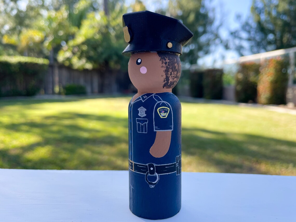 Police Officer Peg Doll Police Police Officer Police - Etsy