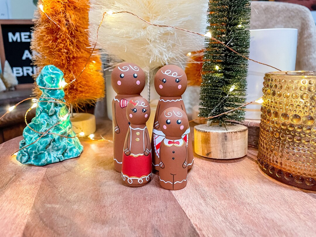 Gingerbread Peg Dolls | Gingerbread | Gingerbread Family | Christmas ...