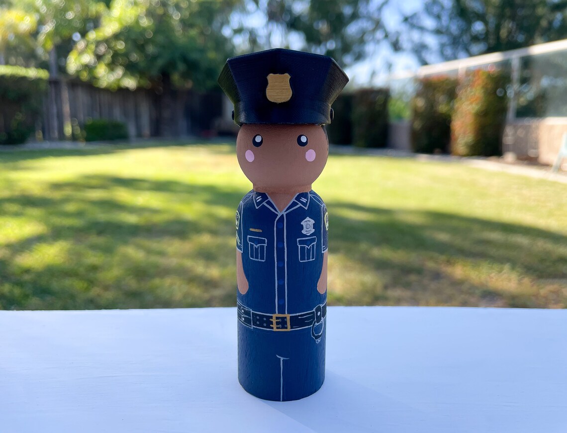 Police Officer Peg Doll Police Police Officer Police - Etsy
