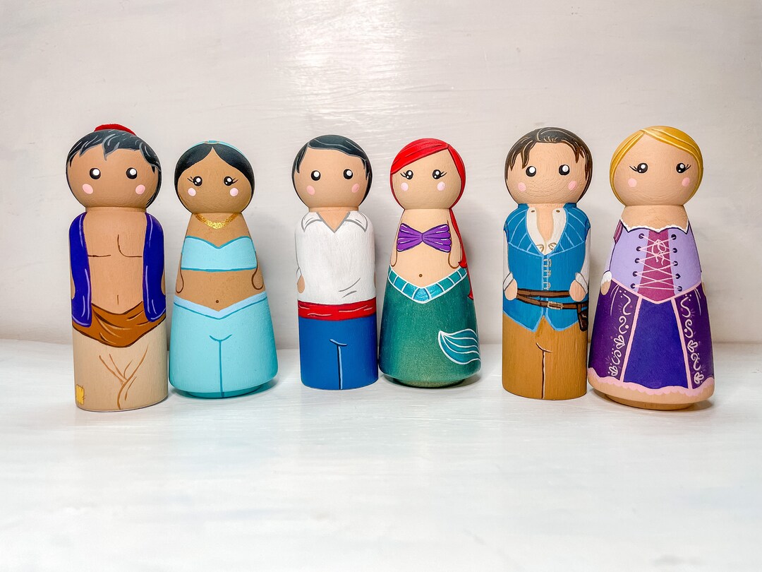 Princess and Prince Set | Hand Painted | Christmas Gifts | Wooden Toys ...