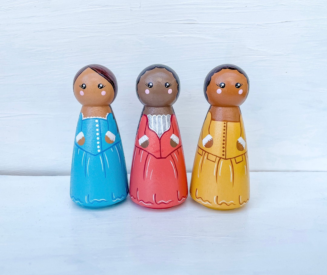 Schuyler Sisters Peg Doll Set | Schuyler Sisters | Angelica | Eliza ...