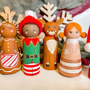 Christmas 2020 Peg Doll Set | Mr. and Mrs. Claus | Elves | Reindeer ...