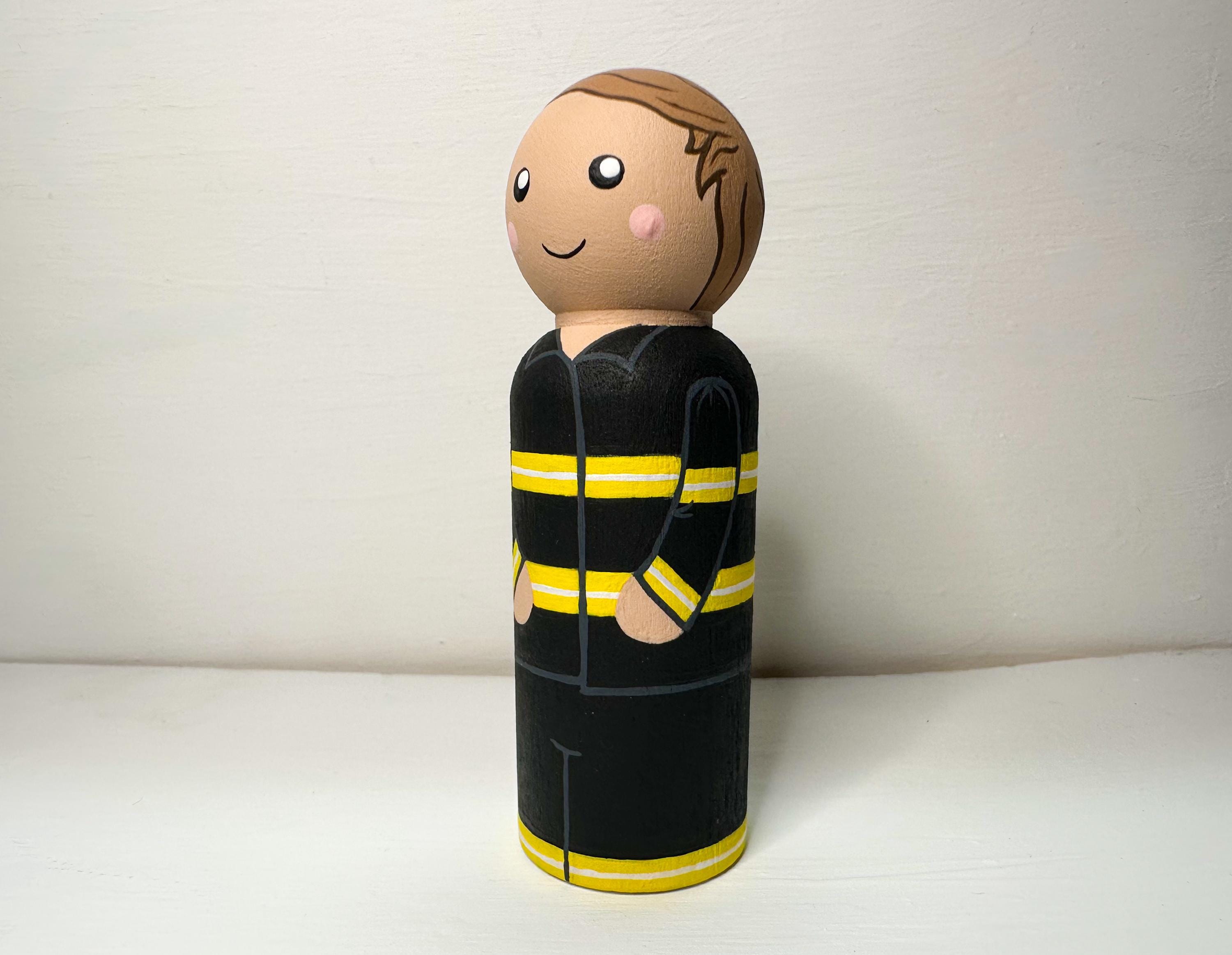 Firefighter Peg Doll | Firefighter | Firefighter Gift | Firefighter ...