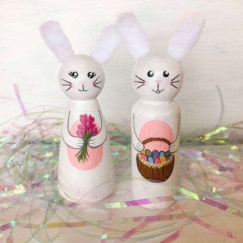 Easter Peg Dolls DIY Easter Craft for Kids Unfinished Wood - Etsy