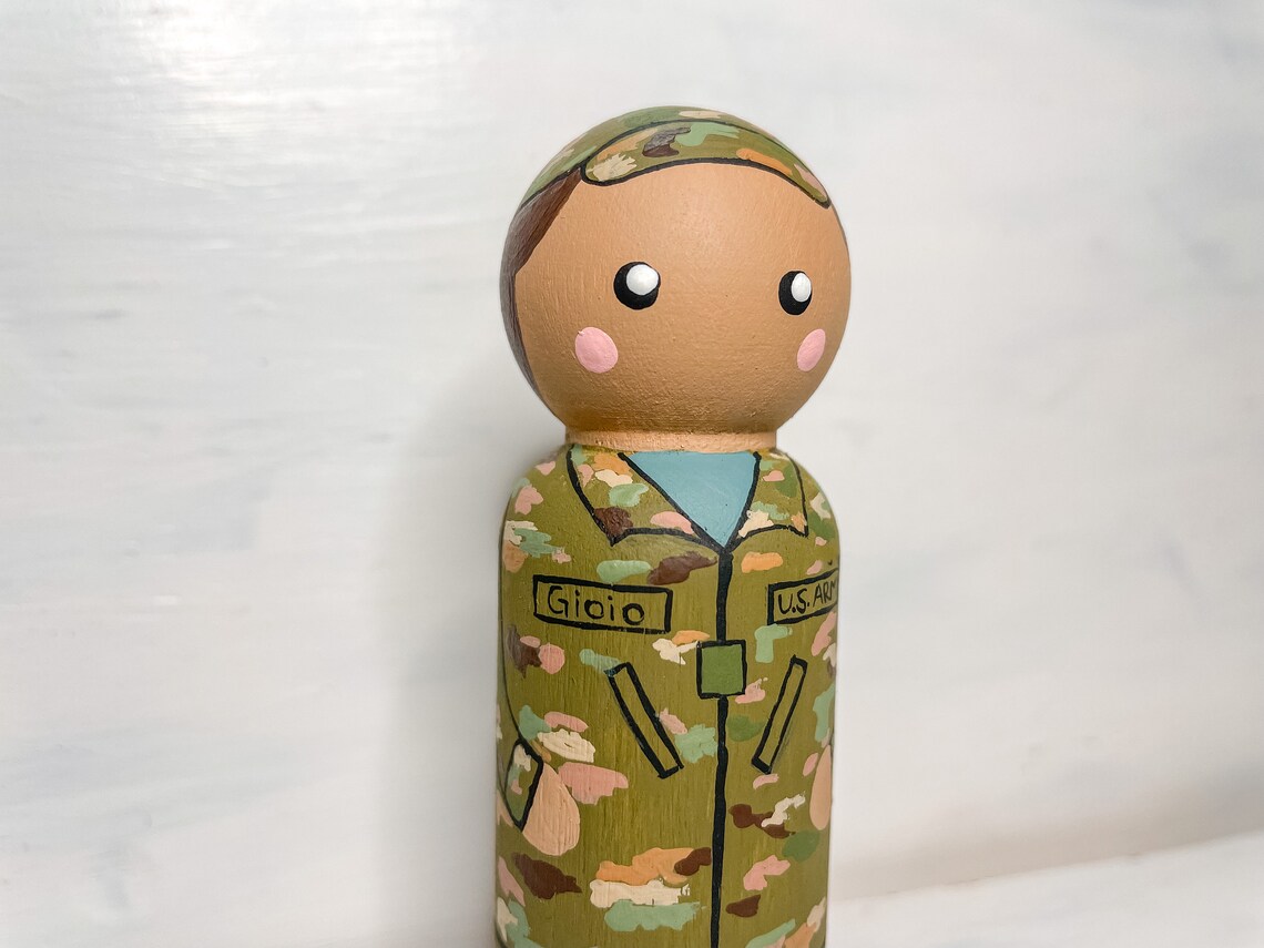 Army Peg Doll Army Army Gift Army Decor Army Toy - Etsy