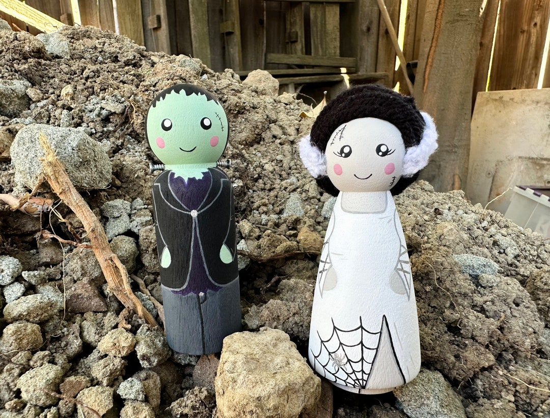 Monster | Bride of Monster | Halloween Peg Dolls | Halloween | Creature ...
