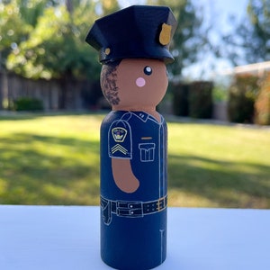 Police Officer Peg Doll | Police | Police Officer | Police Gift ...
