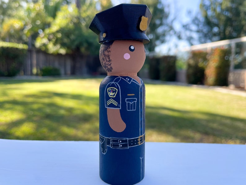 Police Officer Peg Doll Police Police Officer Police - Etsy