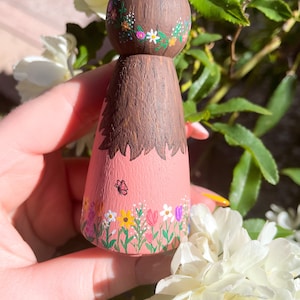 Spring Flower Peg Doll | Spring Flower | Spring | Hand Painted | Wooden ...