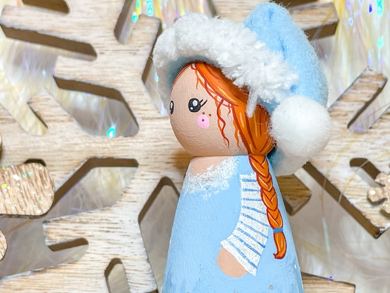 Snowflake Elf Peg Doll Christmas Elf Elf Snowflakes - Etsy