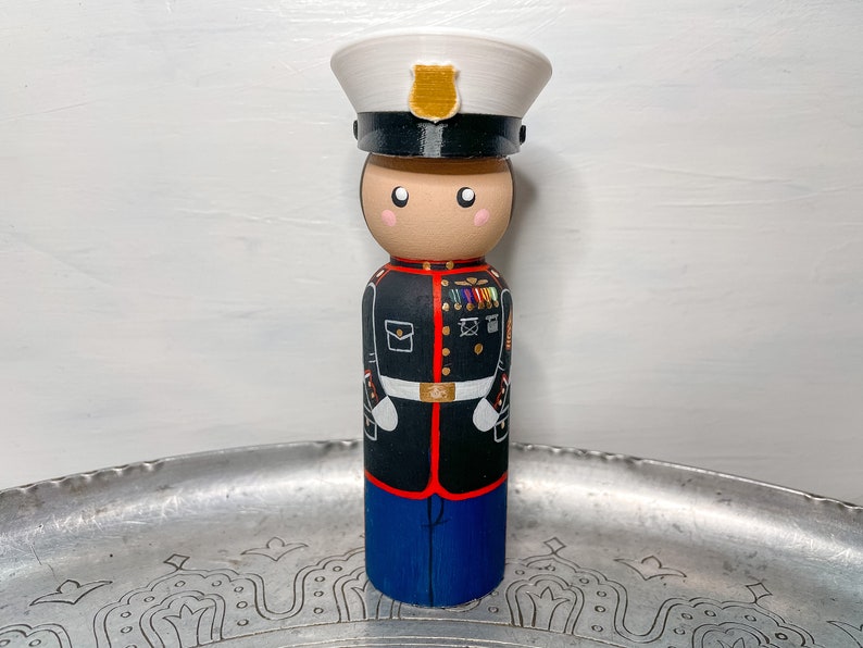 Marine Peg Doll Marine Marine Gift Marine Decor Marine - Etsy