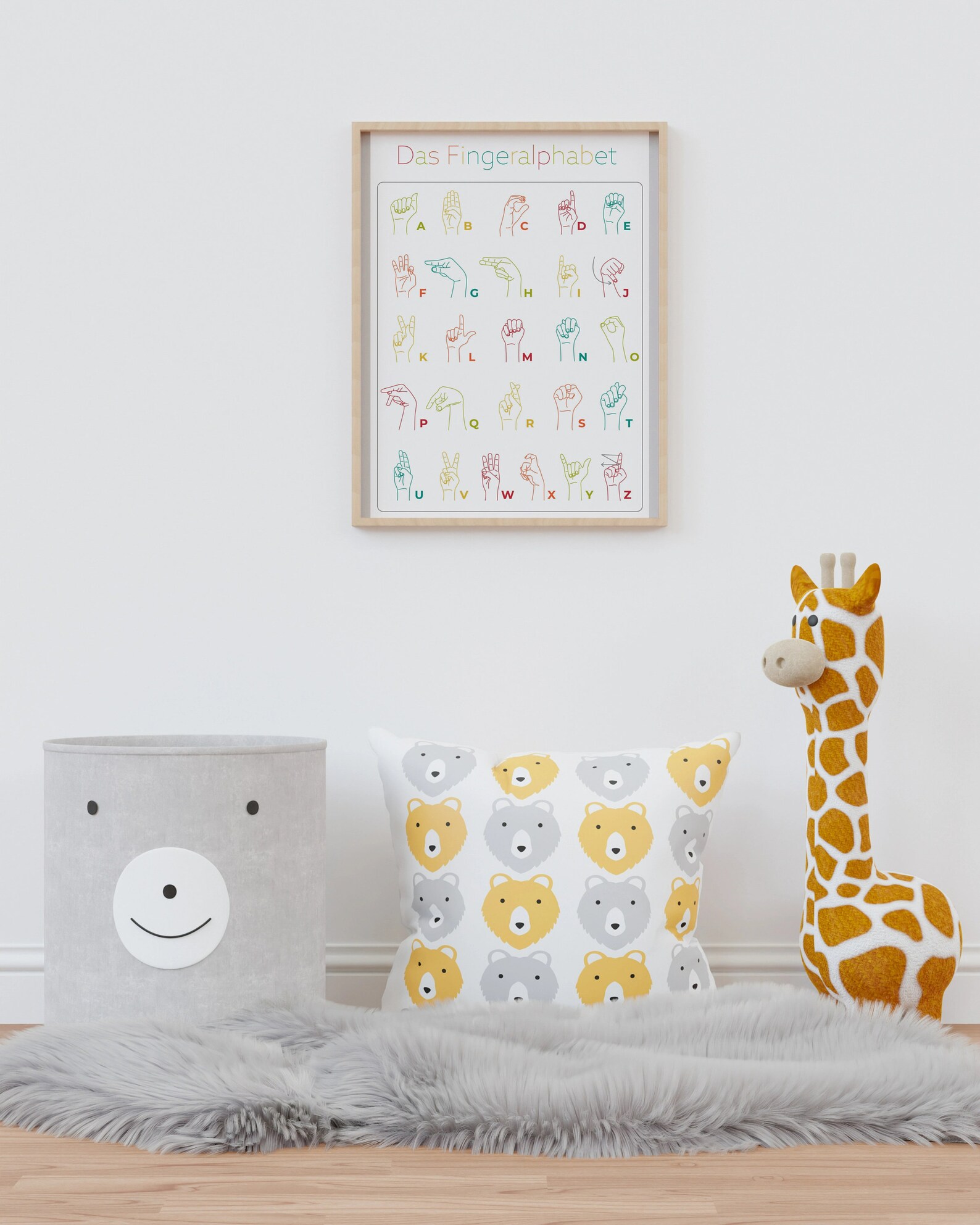 Children's Alphabet Poster - Finger Alphabet A4 (digital Download ...