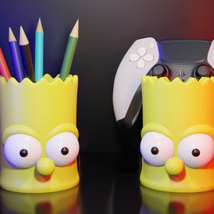 Bart Simpson Pencil Holder or Controller Stand You Choose | Desk ...