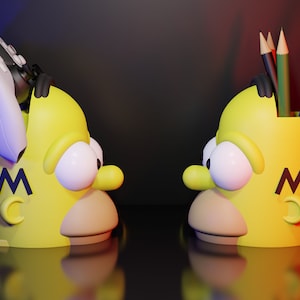 Homer Simpson Pencil Holder or Controller Stand You Choose | Desk ...