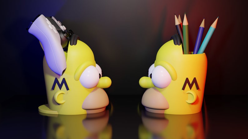 Homer Simpson Pencil Holder or Controller Stand You Choose | Desk ...