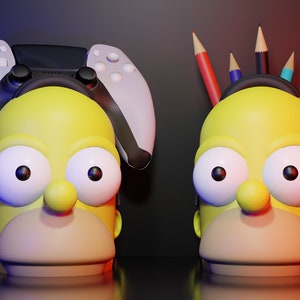 Homer Simpson Pencil Holder or Controller Stand You Choose | Desk ...
