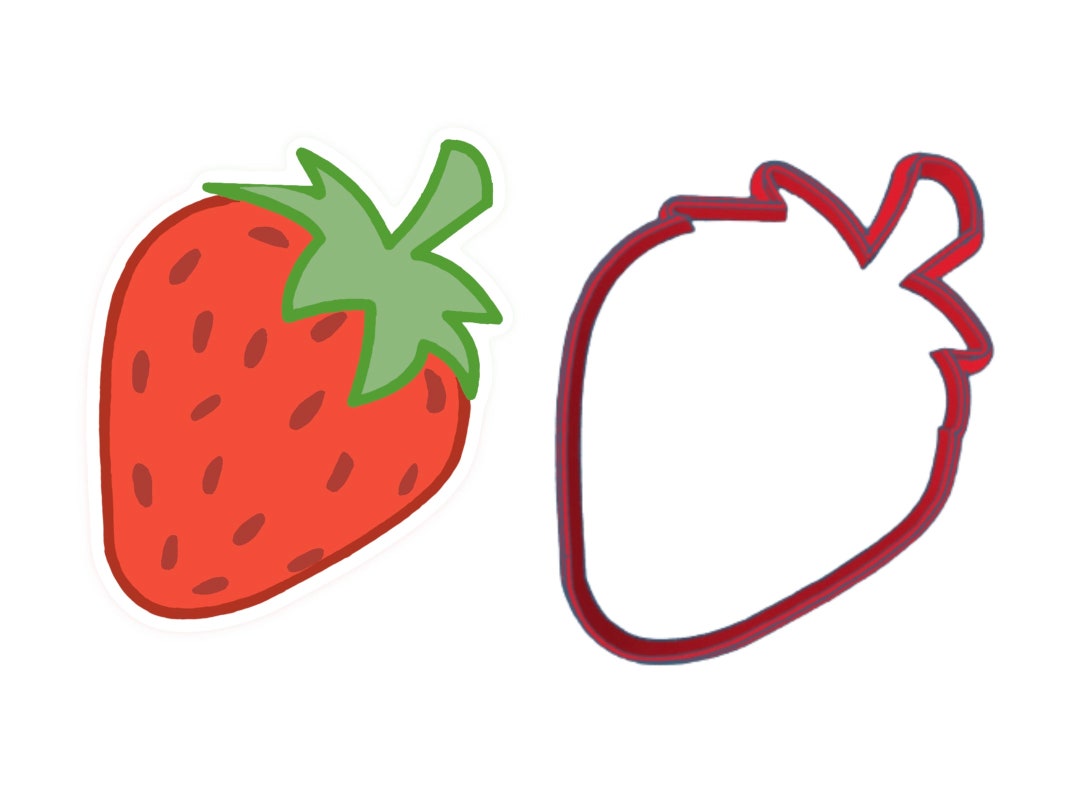 Strawberry Cookie Cutter | Fondant Cutter | Clay Cutter - Etsy