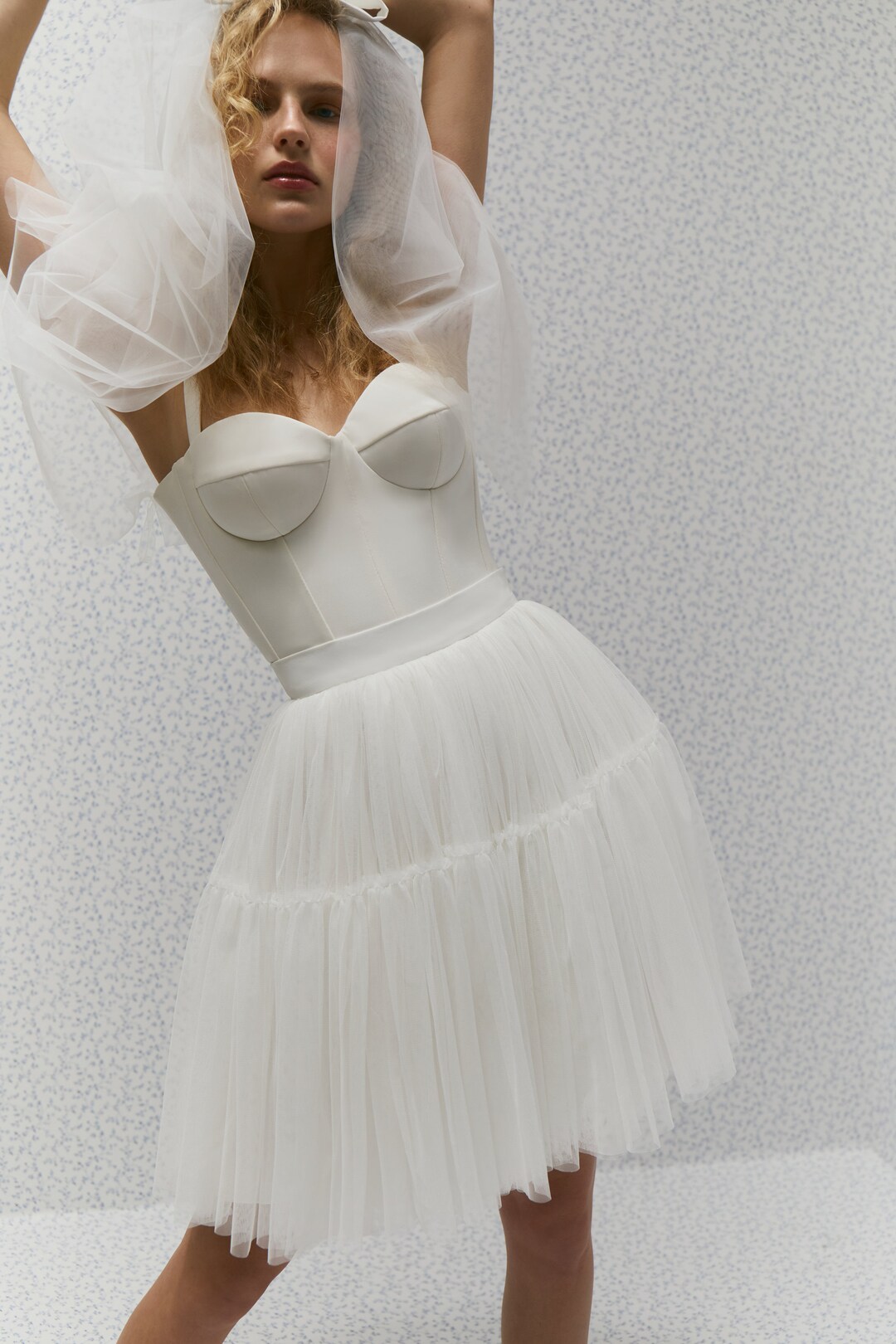 Tulle Mini Wedding Skirt: Stephanie Design With Satin Belt - Etsy