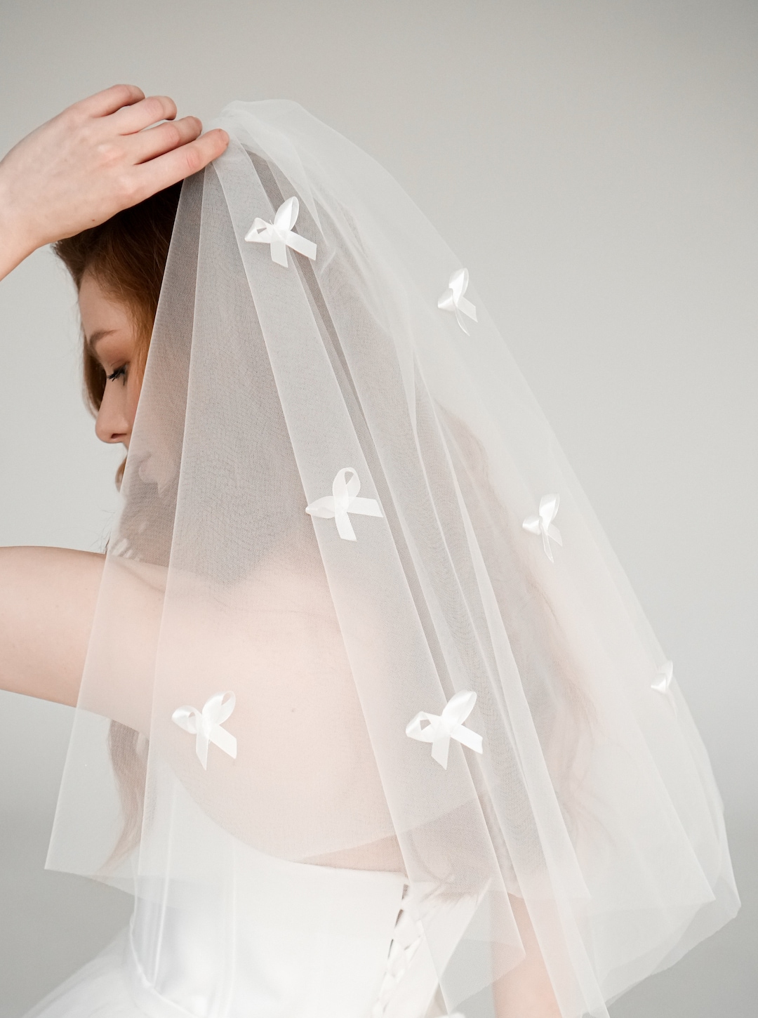 Viola Veil, Veil With Bows - Etsy
