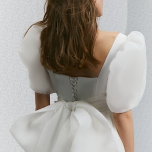 Maria Long Organza Wedding Dress, Second Wedding Dress, Engagement ...