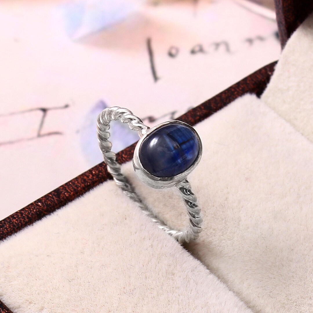 Iolite Ring, Natural Iolite Ring, Oval Cut Wedding Ring, Gemstone Ring ...