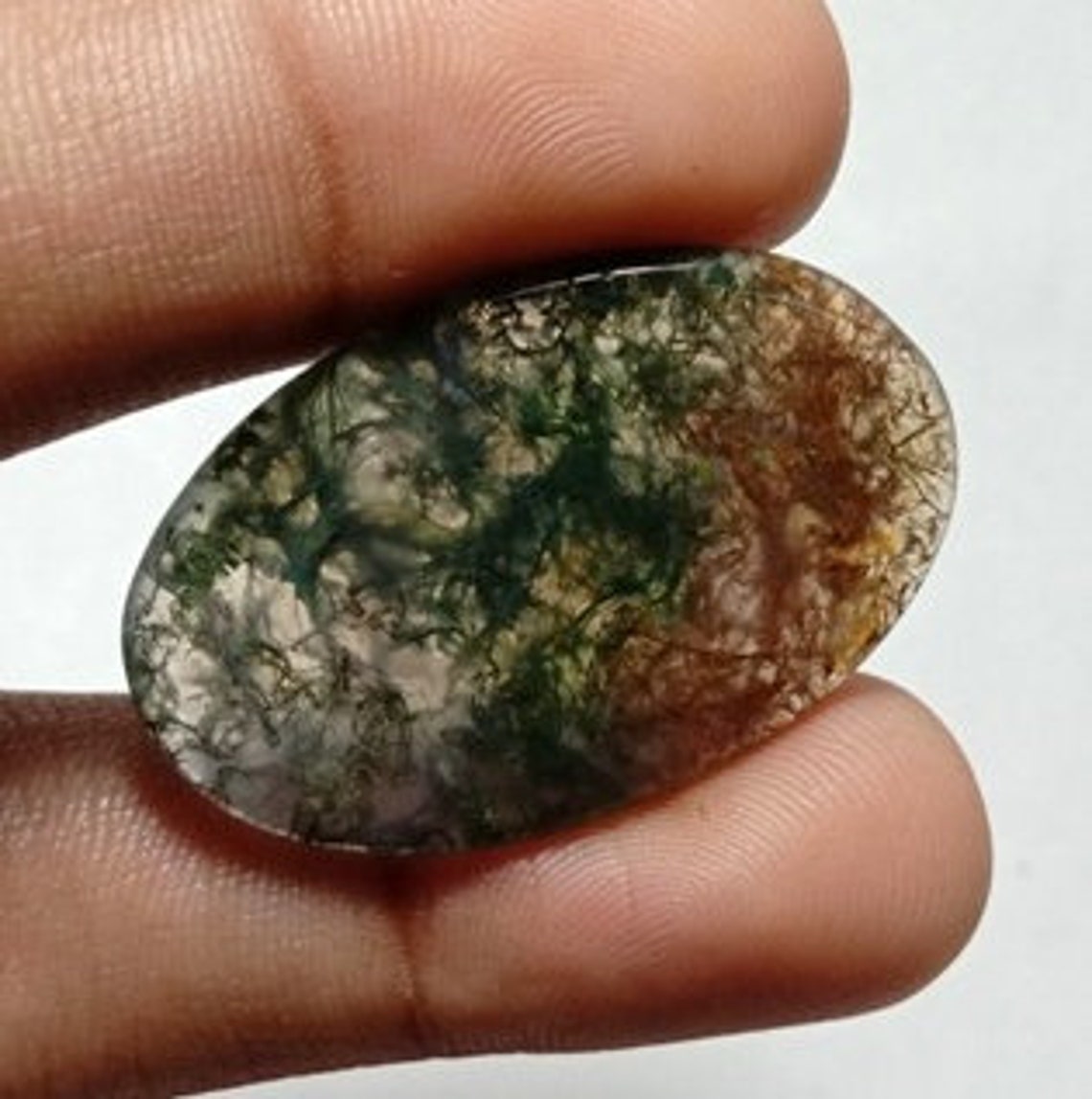 26 Cts Beautiful Moos Agate Faceted Gemstone Good Quality Moss | Etsy