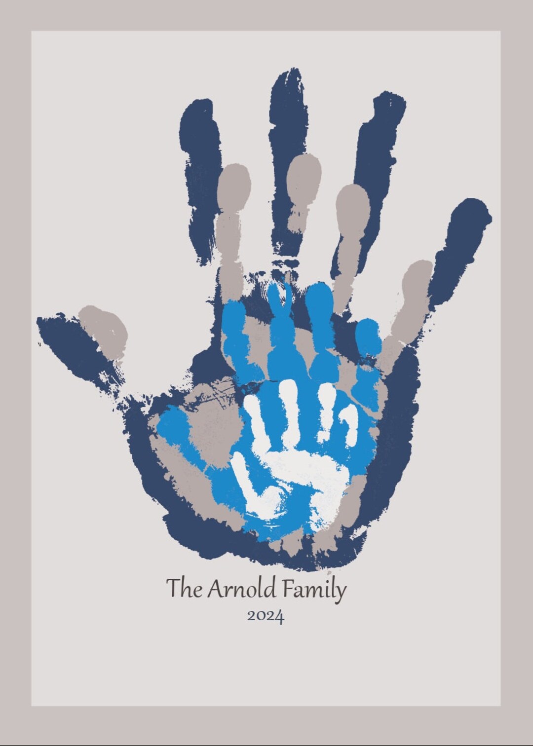 Personalised Family Handprint Digital Download - Etsy