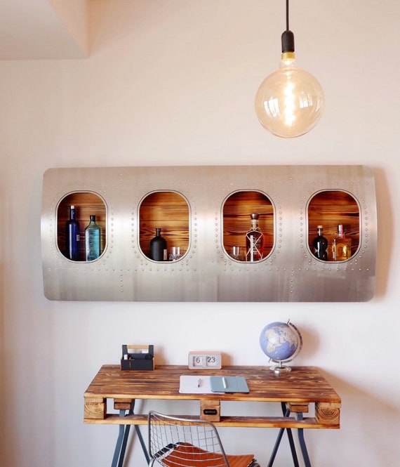 Airplane Cabinet Aircraft Window Wall Bar Shelf Aviation - Etsy