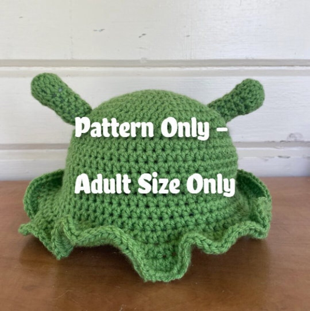 PATTERN Crochet Shrek Bucket Hat - ADULT SIZED - Etsy