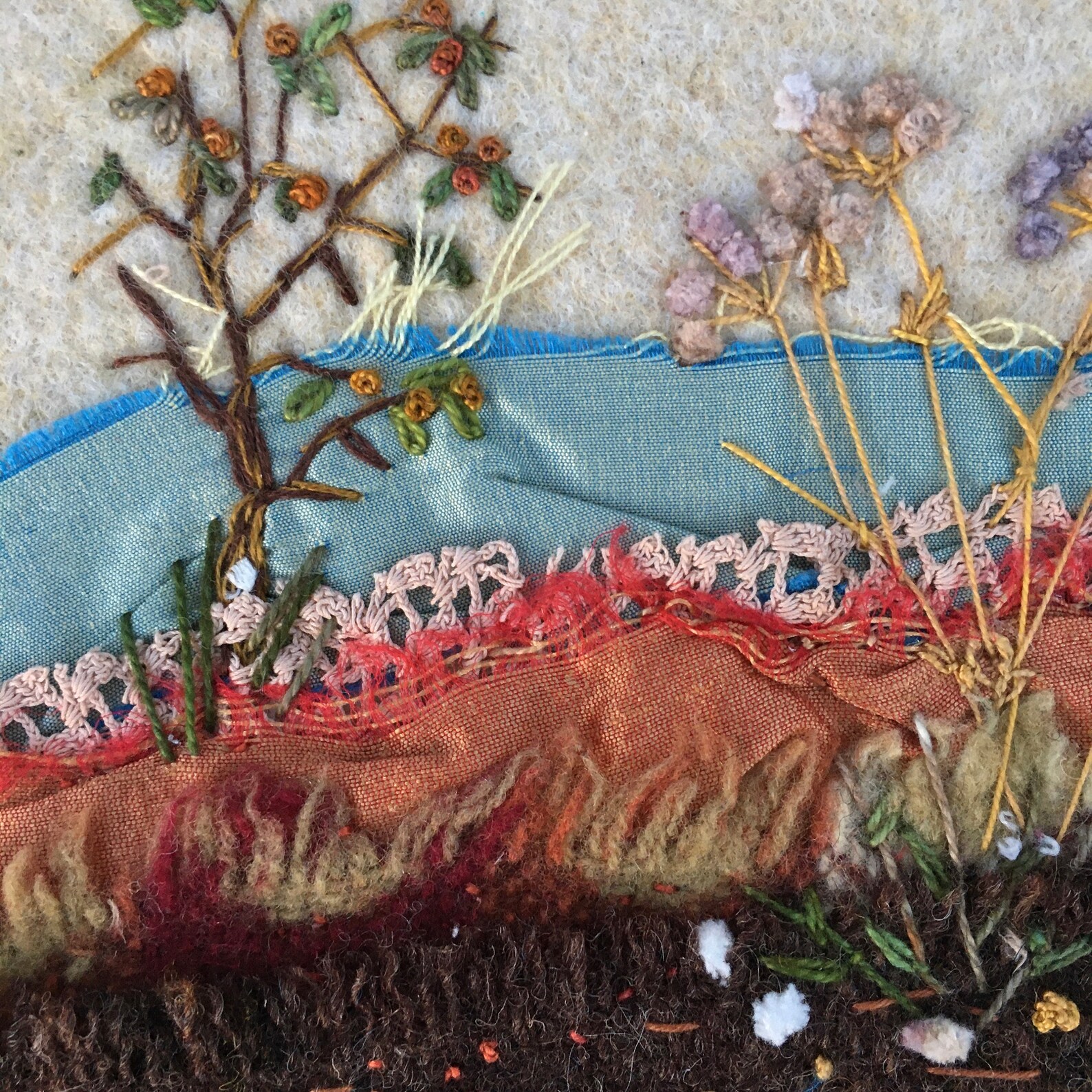 Wild Edges/ Nature Inspired/ Textile Art/ Hedgerow Art/ Embroidery Art ...