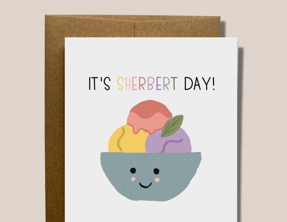 Funny Birthday Card It's SHERBERT Day It's Your - Etsy Canada