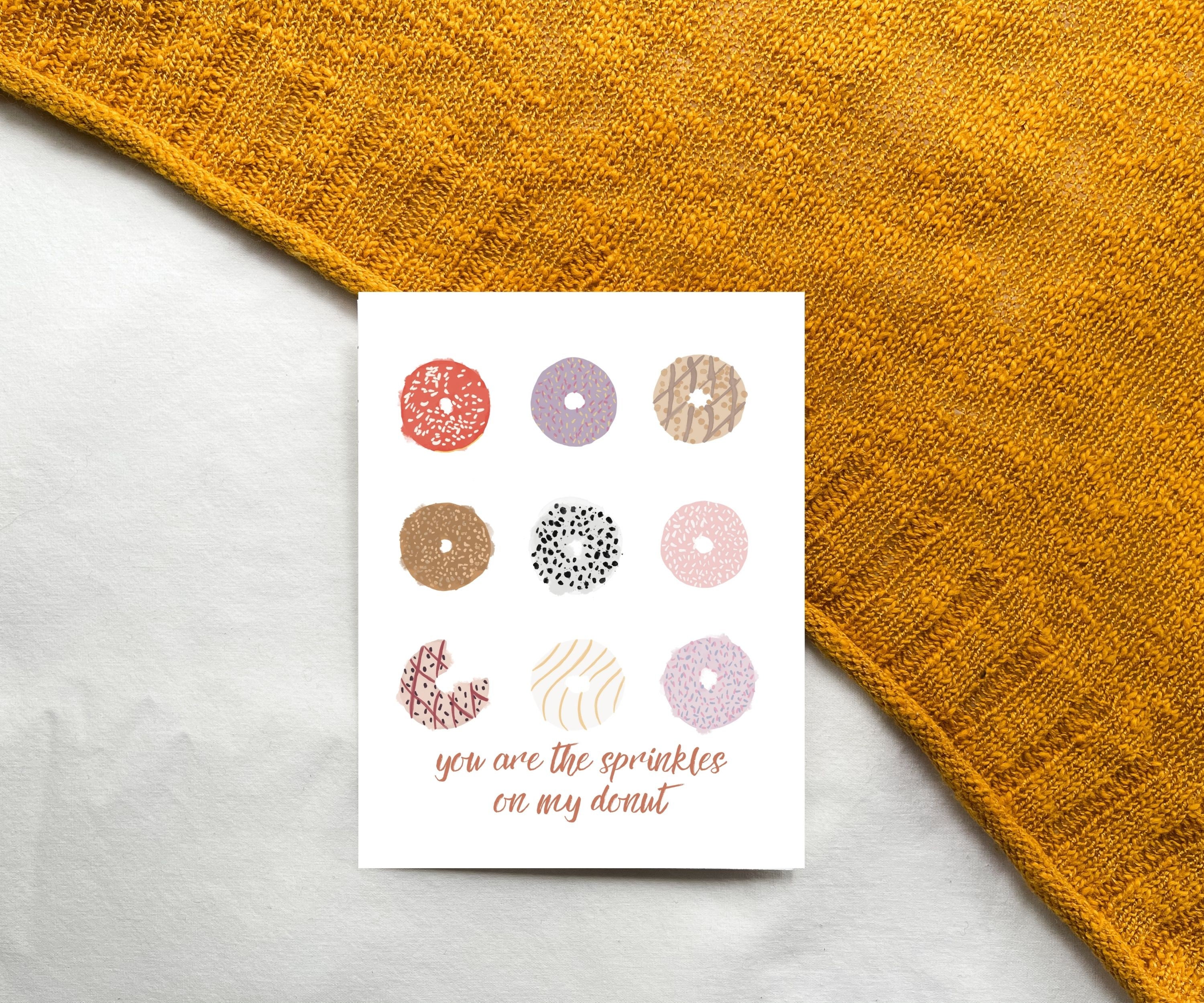 You Are the Sprinkles on My Donut Minimal Blank Card for - Etsy Canada