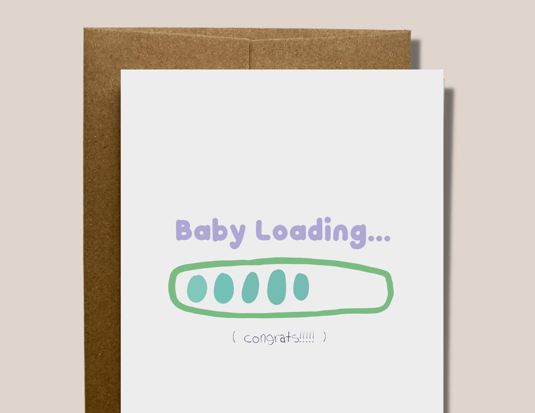 Baby Loading... Pregnancy Card Little Baby Congratulations - Etsy