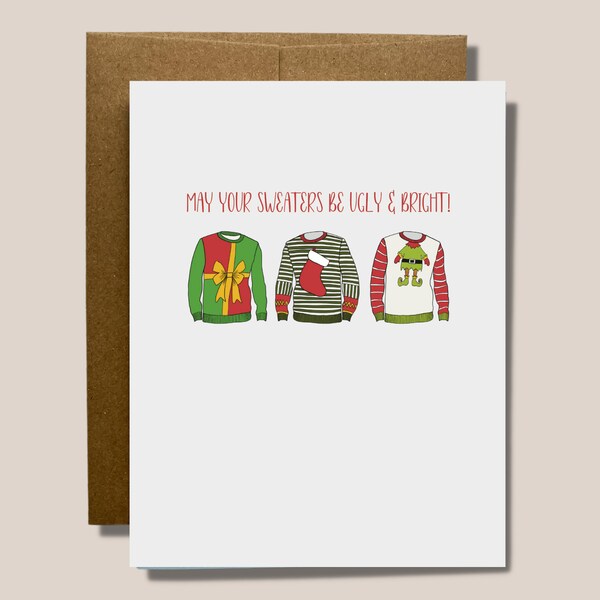 Ugly Happy Holiday Sweater - Etsy