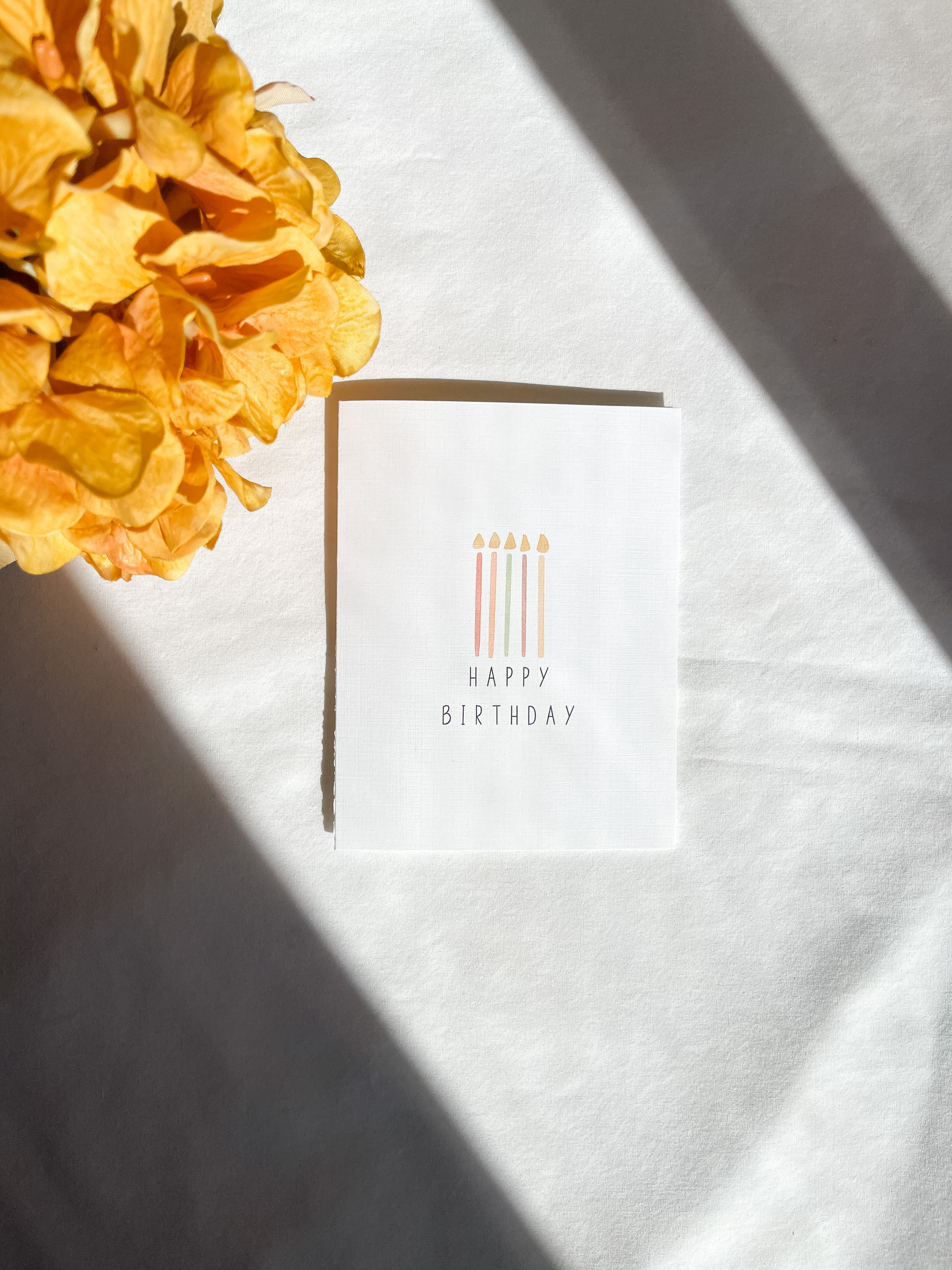 Happy Birthday Minimal Blank Birthday Card for Someone - Etsy