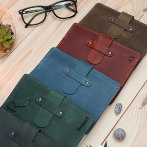Personalized Leather Notebook Cover, Refillable Journal Cover for Women ...