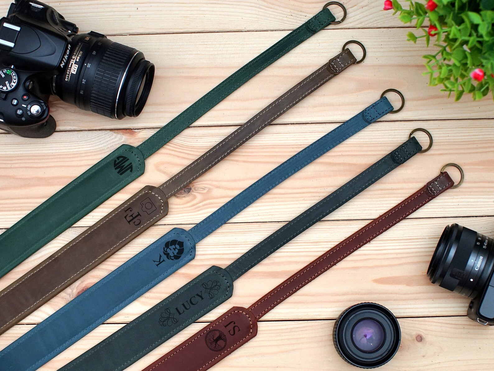 Personalized Leather Camera Strap Camera Accessories DSLR - Etsy