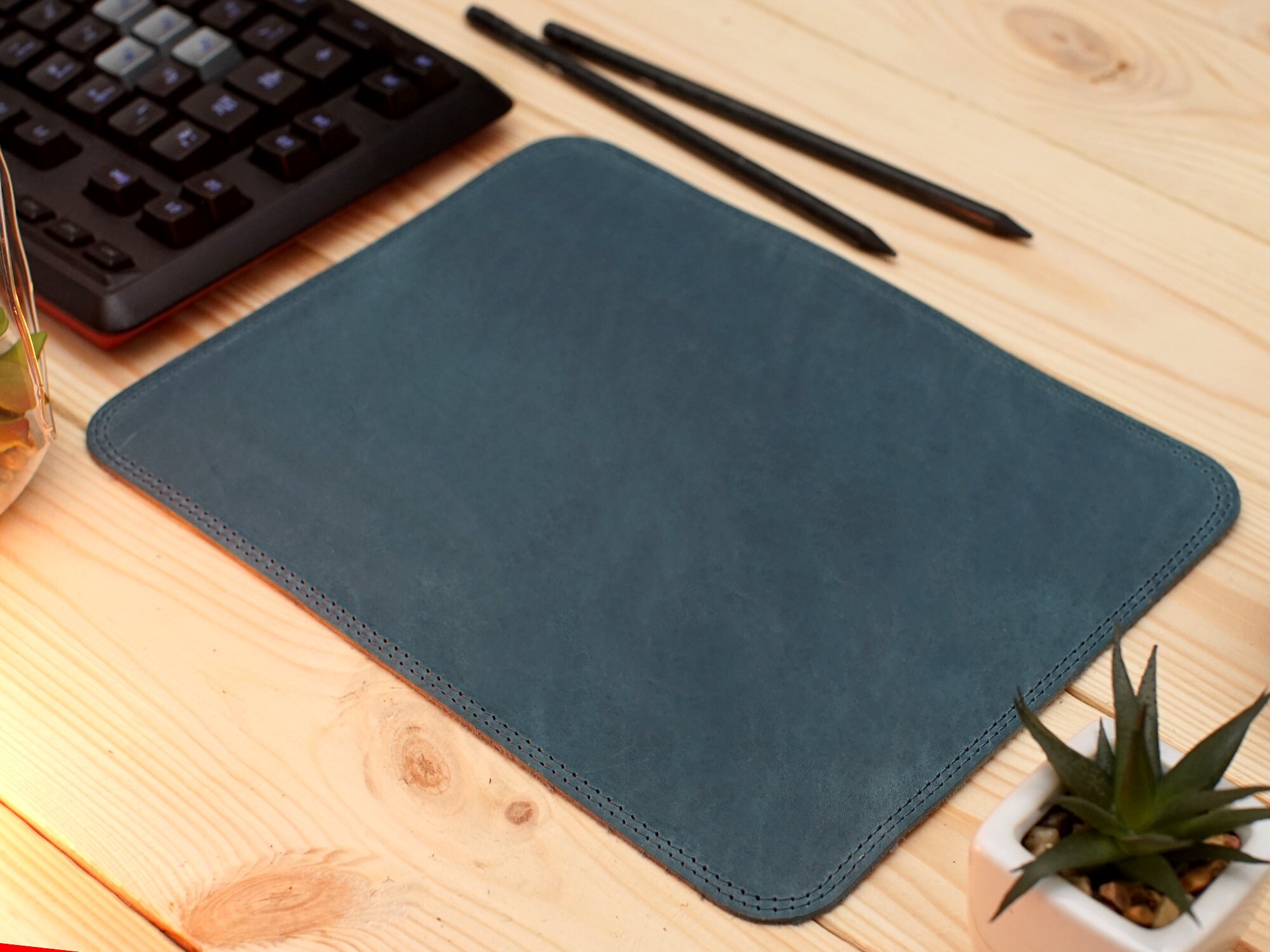 Personalized Leather Mouse Pad Custom Mouse Mat Engraved | Etsy