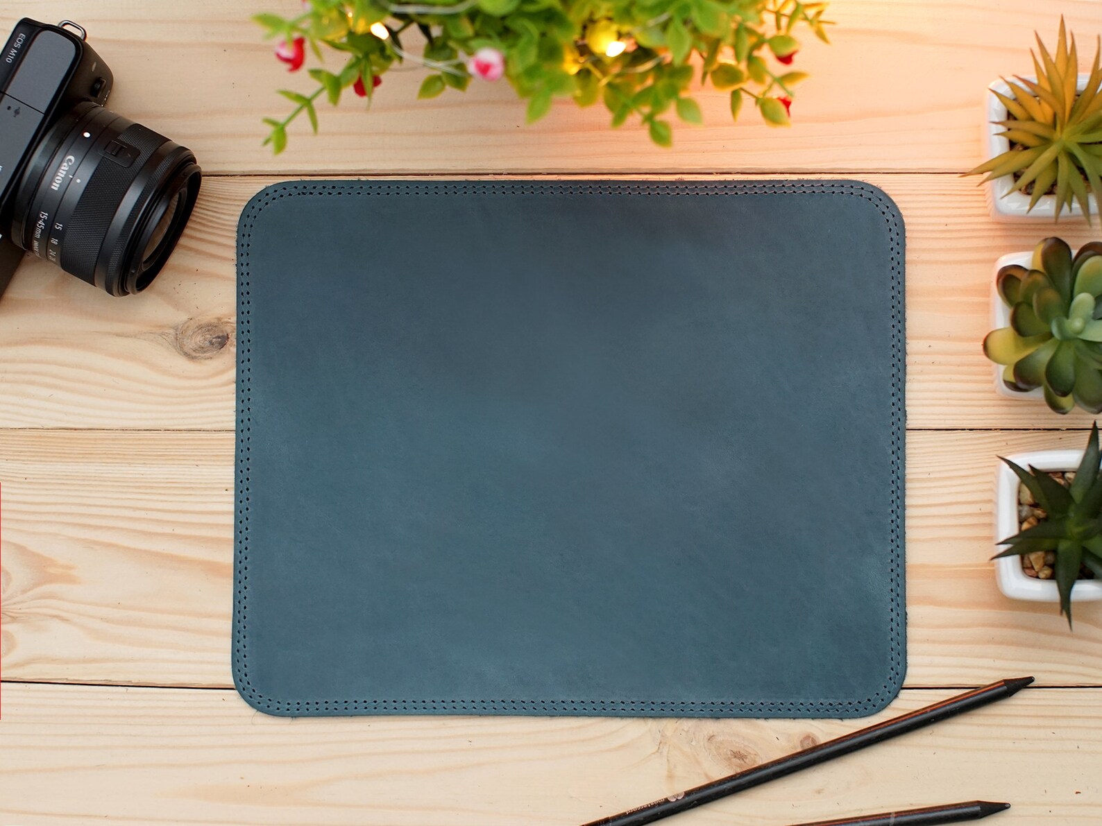 Leather Mouse Pad, Personalized Office Desk Accessories, Custom Mouse ...